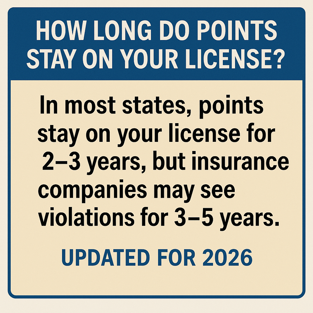 How Long Do Points Stay On Your License? Updated for 2026